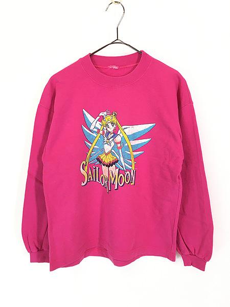 レディース 古着 90-00s Sailor Moon 美少女戦士 セーラームーン 月野 ウサギ 逆輸入 キャラクター スウェット トレーナー M位 古着
