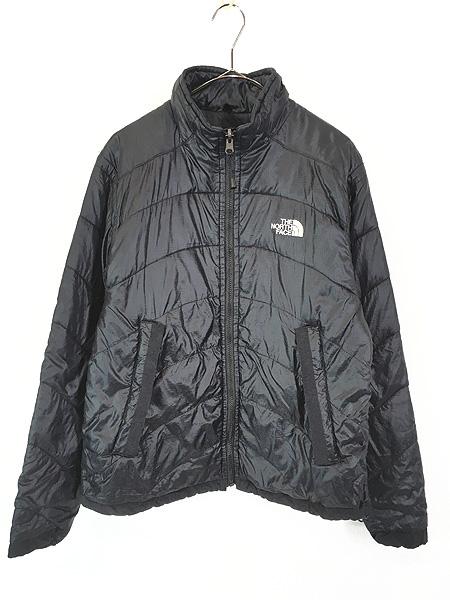 レディース 古着 90s TNF The North Face リップストップ パデット ハイネック ナイロン ジャケット 黒 M 古着