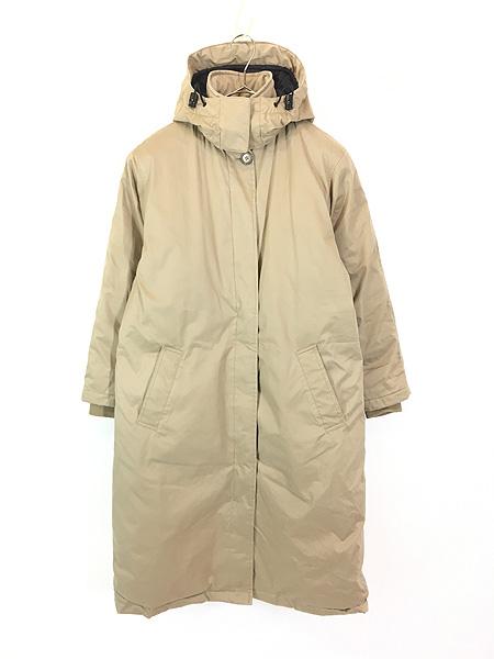 レディース 古着 90s LANDS' END 2way ボリューム グース ダウン フーディー ジャケット コート S 古着