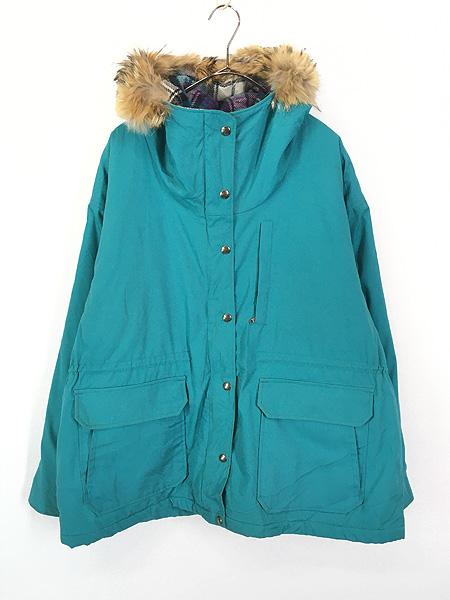 レディース 古着 70s USA製 WoolRich コヨーテファー マウンテン パーカー ジャケット マウンパ XL 古着