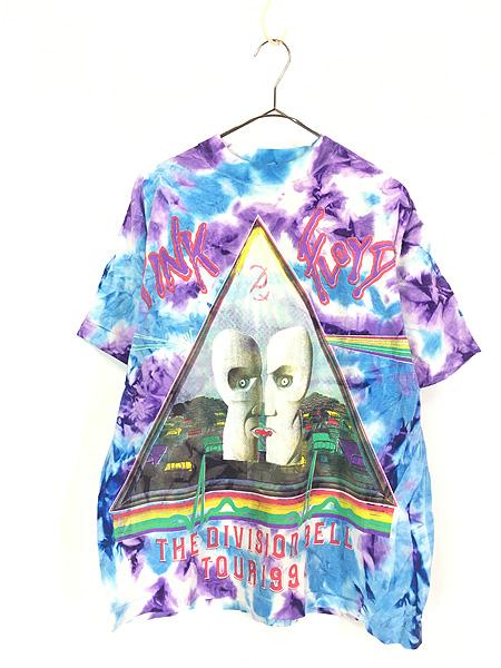 古着 90s Pink Floyd 「The Division Bell」 豪華 プログレ ロック バンド パキ綿 タイダイ Tシャツ XL 美品!!