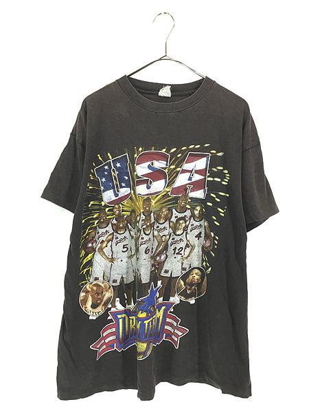 古着 90s Dream Team アメリカ代表 豪華 ドリーム チーム フォト ブートレグ Tシャツ XL位 古着