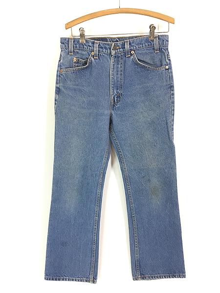 古着 90s USA製 Levi's 517-0217 ブルー デニム ブーツカット パンツ ジーンズ W32 L28