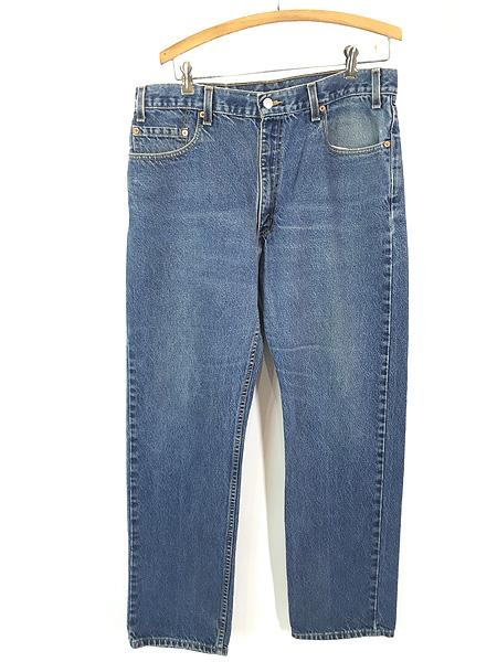 古着 90s USA製 Levi's 505 ブランクタブ ブルー デニム パンツ ジーンズ スリム W35 L31