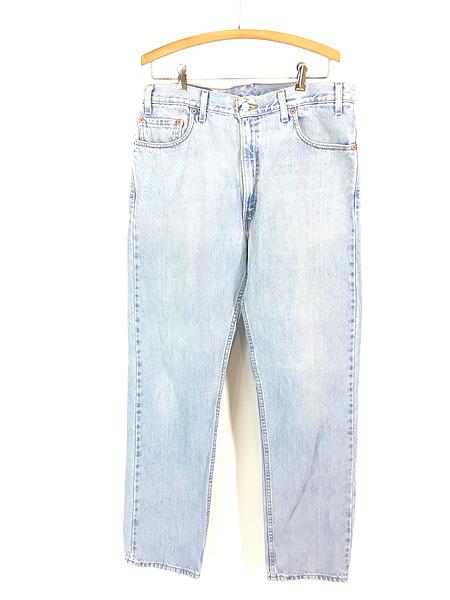 古着 90s USA製 Levi's 505-4834 アイスブルー デニム パンツ ジーンズ スリム W35 L31