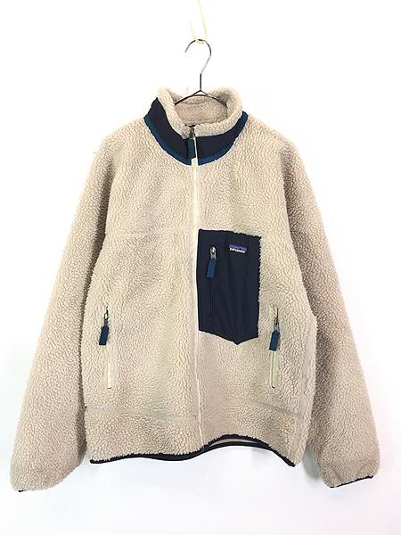 古着 19s Patagonia クラシック レトロX もこもこ パイル ジャケット ナチュラル M 古着