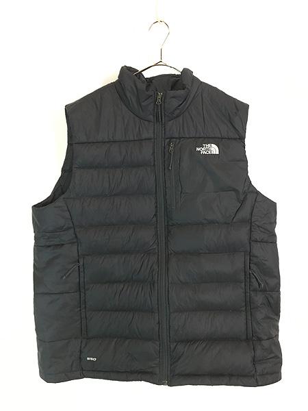 古着 TNF The North Face 550 フィルパワー ダウン ベスト 黒 XL 古着