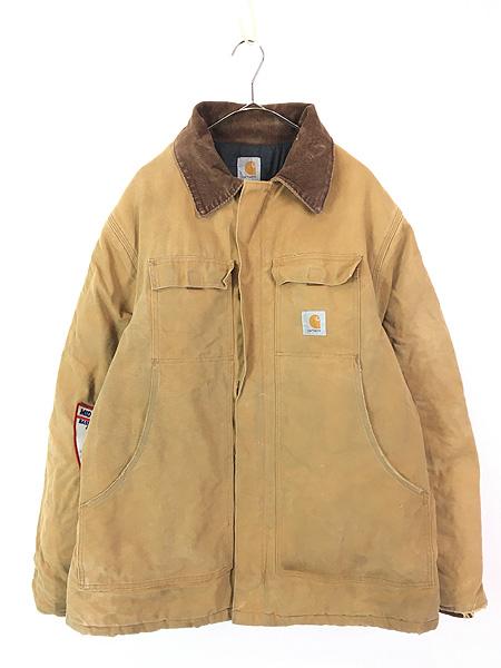 古着 Carhartt ブラウン ダック パデット トラディショナル コート XL位 古着