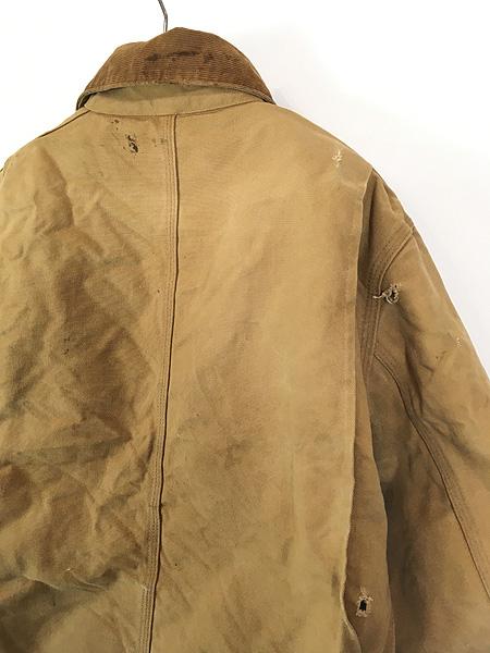 古着 80s USA製 Carhartt ブラウン ダック パデット トラディショナル