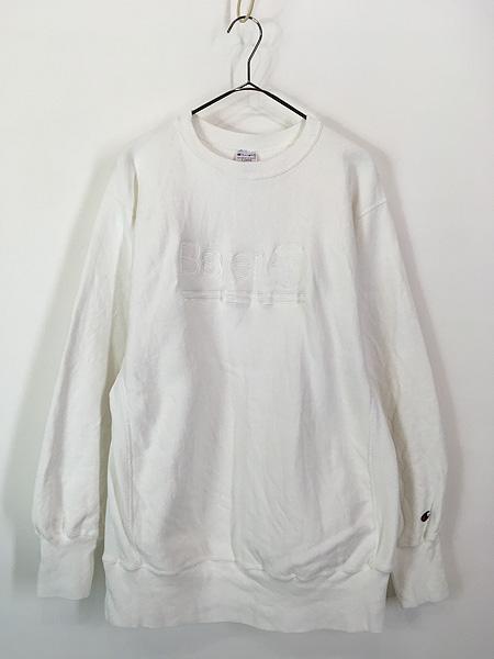 古着 90s Champion Reverse Weave 「Bayer」 企業 刺しゅう リバース スウェット XL 古着