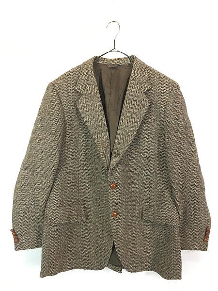 古着 80s USA製 KUPPENHEIMER × Harris Tweed クルミボタン 上質 ハンドウーヴン ツイード テーラード ジャケット 42位
