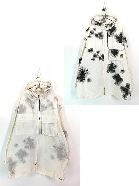 古着 80-90s ドイツ軍 スノー カモフラージュ 迷彩 ミリタリー リバーシブル フーデッド ジャケット & オーバー パンツ セットアップ