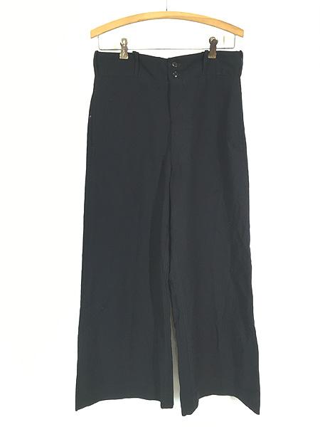 古着 50s カナダ軍 RCN 「Trousers Uniform Blue」 ギャバジン ウール セーラー マリン パンツ フレア W30 L29