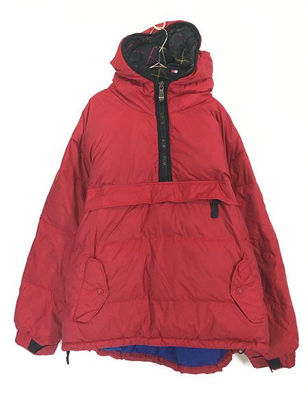 古着 90s   ハーフジップ ナイロン ダウン ジャケット パーカー XL 古着