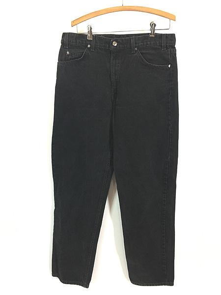 古着 90s USA製 Levi's 550-4159 サルファ スーパー ブラック デニム パンツ ジーンズ テーパード W35 L33