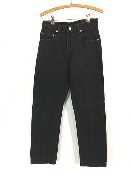 古着 90s Levi's 505-0260 サルファ スーパー ブラック デニム パンツ ジーンズ スリム W30 L30