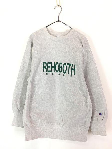 古着 90s USA製 Champion Reverse Weave 「REHOBOTH BEACH」 リバース スウェット XL 古着
