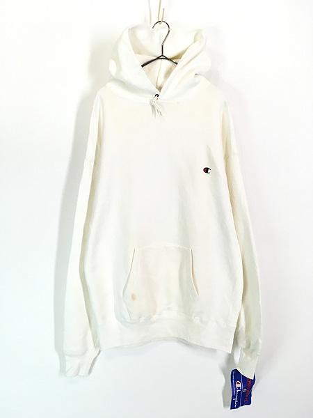 「Deadstock」 80s USA製 Champion ワンポイント スウェット パーカー XL 古着