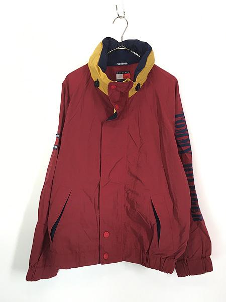 古着 90s   アーム 刺しゅう フラッグ パッチ 2way ナイロン ジャケット L 古着