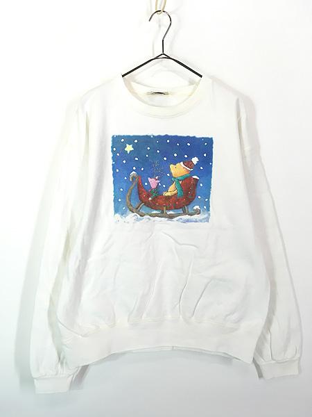 古着 90s USA製 Disney Classic Pooh クマのプーさん クラシック スウェット トレーナー M 古着