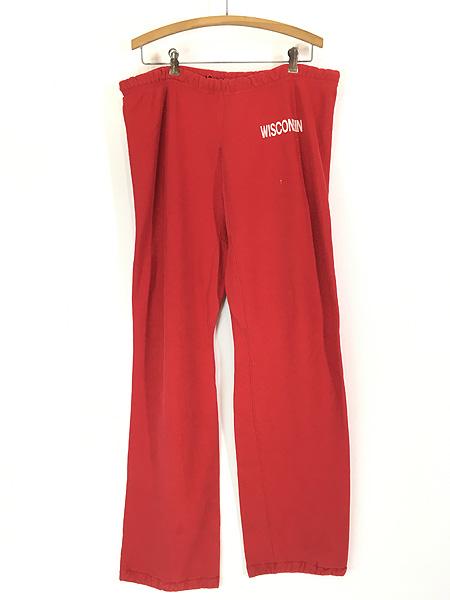 古着 80s USA製 Champion Reverse Weave 「WISCONSIN」 カレッジ リバース スウェット パンツ XXL 古着