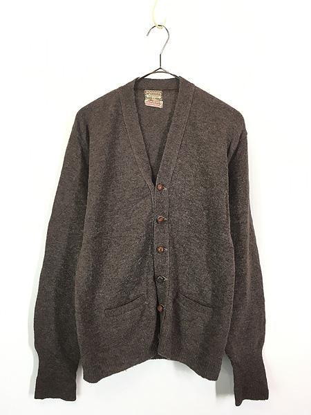 古着 50s USA製 McGREGOR 「LAMBFLEECE」 上質 ラム ウール アクリル ニット カーディガン 40
