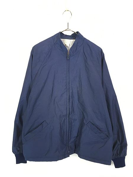 古着 80s John Abbott 無地 ソリッド スタンドカラー ナイロン ジャケット XL位