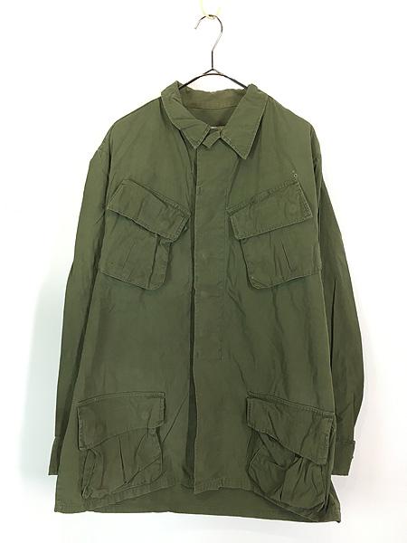 古着 60s 米軍 US 3rd ノンリップ ポプリン ベトナム ジャングル ファティーグ トロピカル ジャケット M-L