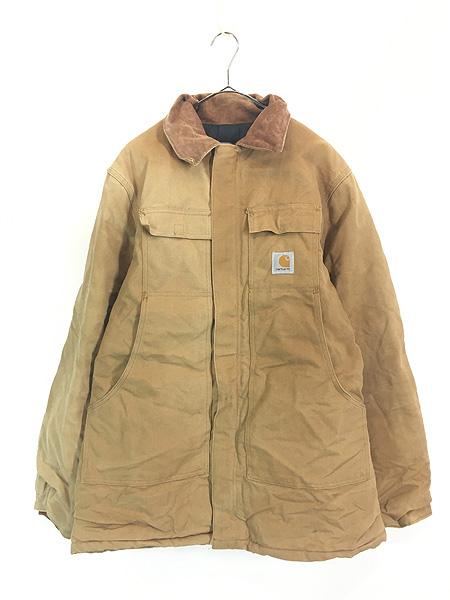 古着 Carhartt ブラウン ダック パデット トラディショナル コート M位 古着