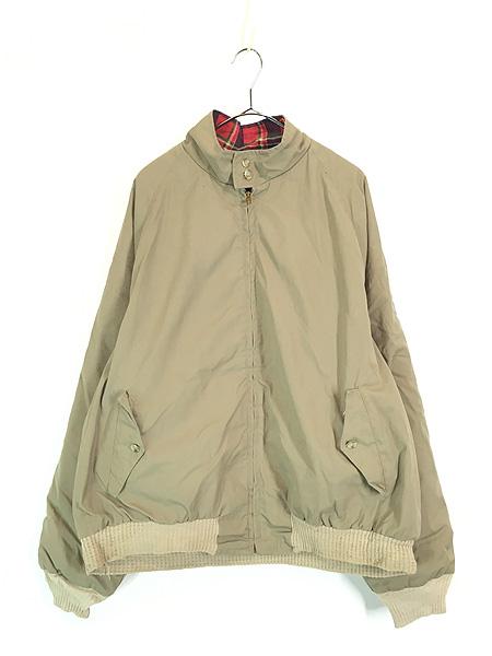 古着 60s The King Size G9 タイプ チェック ライナー ビッグサイズ コットン ドリズラー ハリントン ジャケット 2XL位