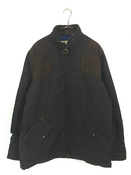 古着 Barbour 「Bullfinch Quilt」 ガンパッチ ピーチスキン パデッド キルティング ジャケット XL