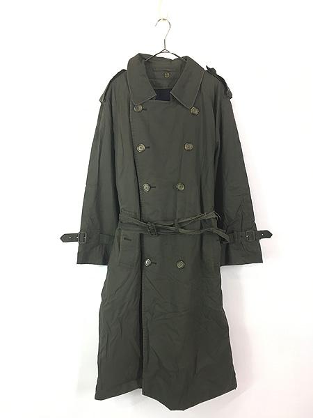 古着 90s Burberrys 100%コットン バーバリークロス ダブルブレスト トレンチ コート オリーブ ライナー付 40S