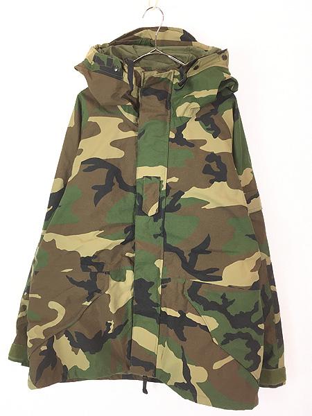 古着 90-00s 米軍 ECWCS 1st 後期 ウッドランド カモ 迷彩 GORE-TEX ゴア パーカー L-R 美品!!