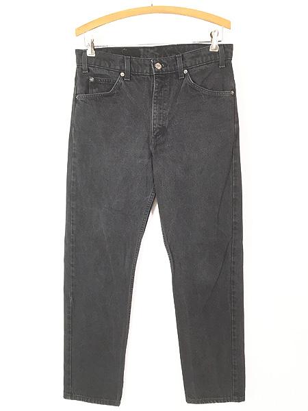 古着 90s USA製 Levi's 505-4159 サルファ スーパー ブラック デニム パンツ ジーンズ スリム W32 L30