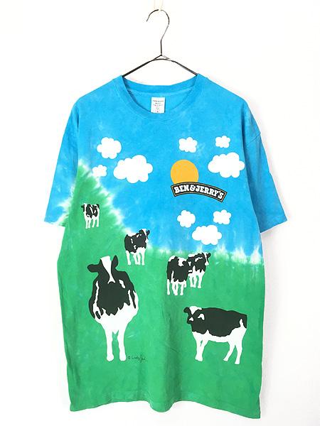 古着 90-00s BEN&JERRY'S アイスクリーム 企業 タイダイ Tシャツ M 古着
