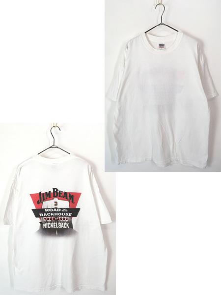 古着 00s Nickelback Jim Beam Road to the Rackhouse Tour 企業 スポンサー ロック バンド ツアー イベント Tシャツ XL 古着