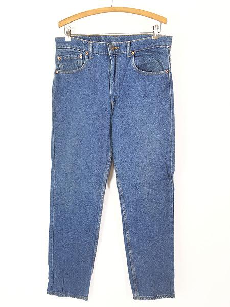 古着 80s USA製 Levi's 505-4891 ブルー デニム パンツ ジーンズ スリム W33 L31