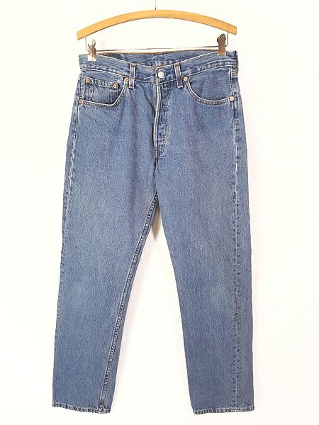 古着 90s USA製 Levi's 6501-0193 濃紺 ブルー デニム パンツ ジーンズ ストレート W31 L29