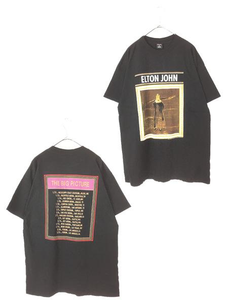古着 90s Elton John 「The Big Picture Tour」 ツアー ロック ミュージック Tシャツ XL ミント!!