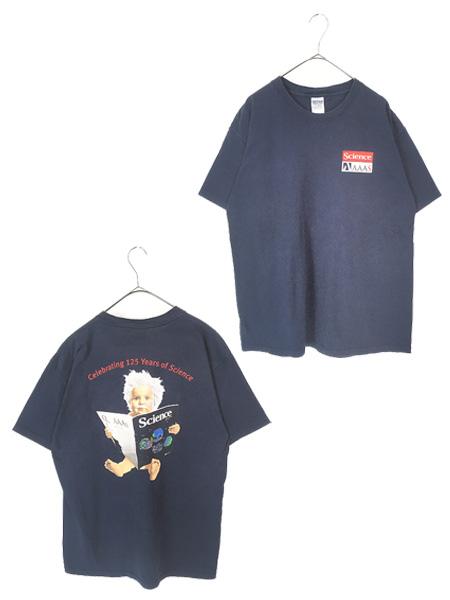 古着 00s Science AAAS 「Thomas Alva Edison」 エジソン 偉人 アート サイエンス ブック Tシャツ L