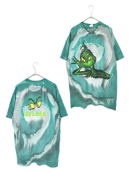 古着 90s Dr Seuss GRINCH グリンチ オールド ムービー タイダイ Tシャツ XL位 古着