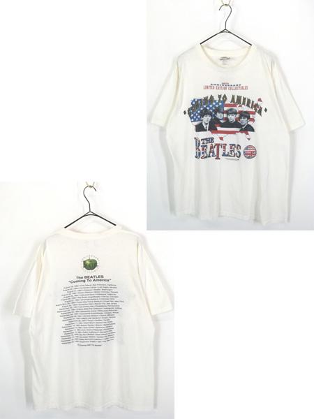 古着 90s USA製 The Beatles 「Coming to America」 30th アニバーサリー ツアー ロック バンド Tシャツ L