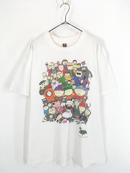 古着 90s SOUTH PARK サウスパーク 豪華 TV アニメ キャラクター Tシャツ L 古着