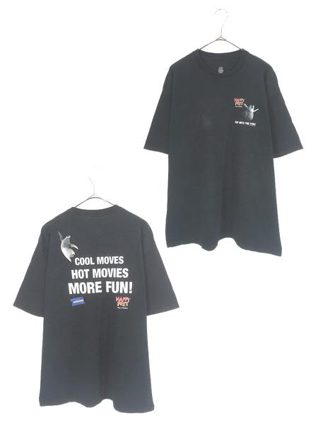 古着 00s Warner Bros HAPPY FEET ハッピー フィート ぺんぎん コメディ ムービー Tシャツ XL 古着