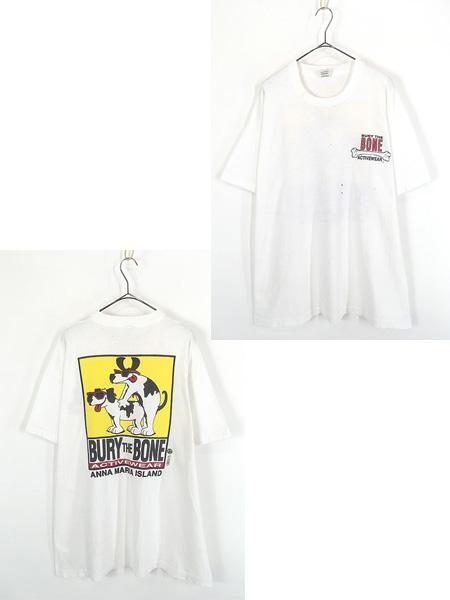 古着 90s USA製 BURY THE BONE ACTIVEWEAR 犬 アニマル エロ Tシャツ XXL 古着