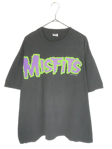 古着 90s MISFITS 蓄光ロゴ ハードコア パンク ロック バンド Tシャツ XL