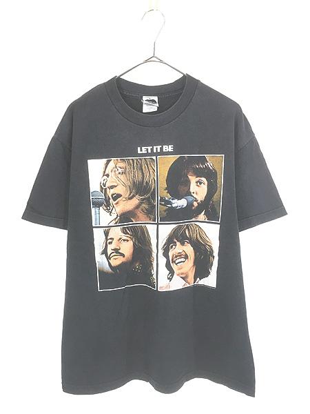 古着 00s The Beatles 「Let It Be」 メンバー フォト ミュージック バンド Tシャツ L