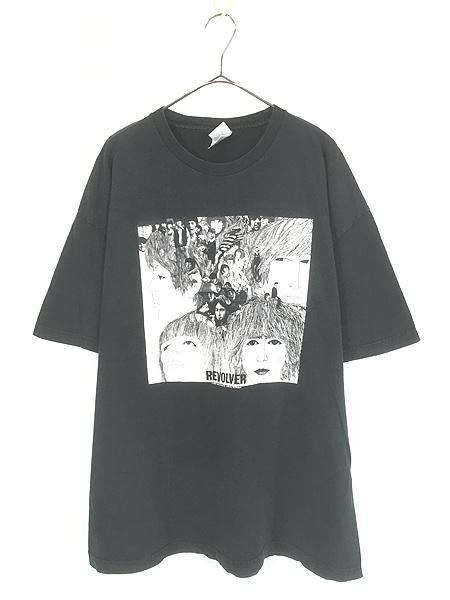 古着 00s The Beatles 「Revolver」 モノクロ フォト ロック ミュージック バンド Tシャツ 2XL