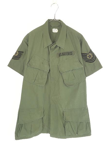 古着 60s 米軍 USAF 3rd ノンリップ ポプリン ベトナム ジャングル ファティーグ トロピカル ジャケット 半袖 M-R