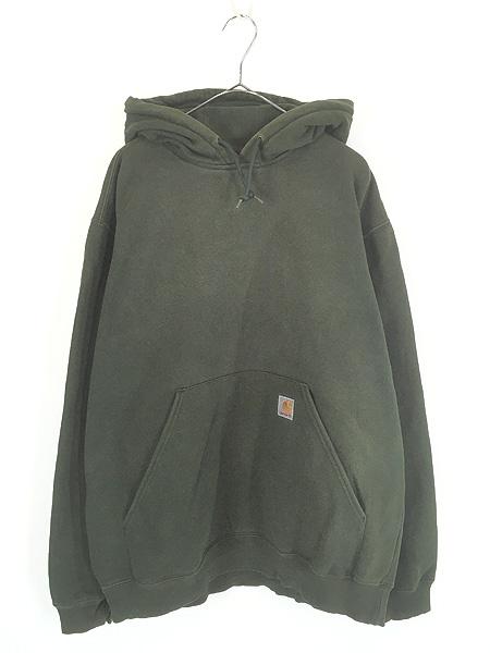 古着 00s Carhartt ワンポイント 刺しゅう スウェット パーカー L 古着